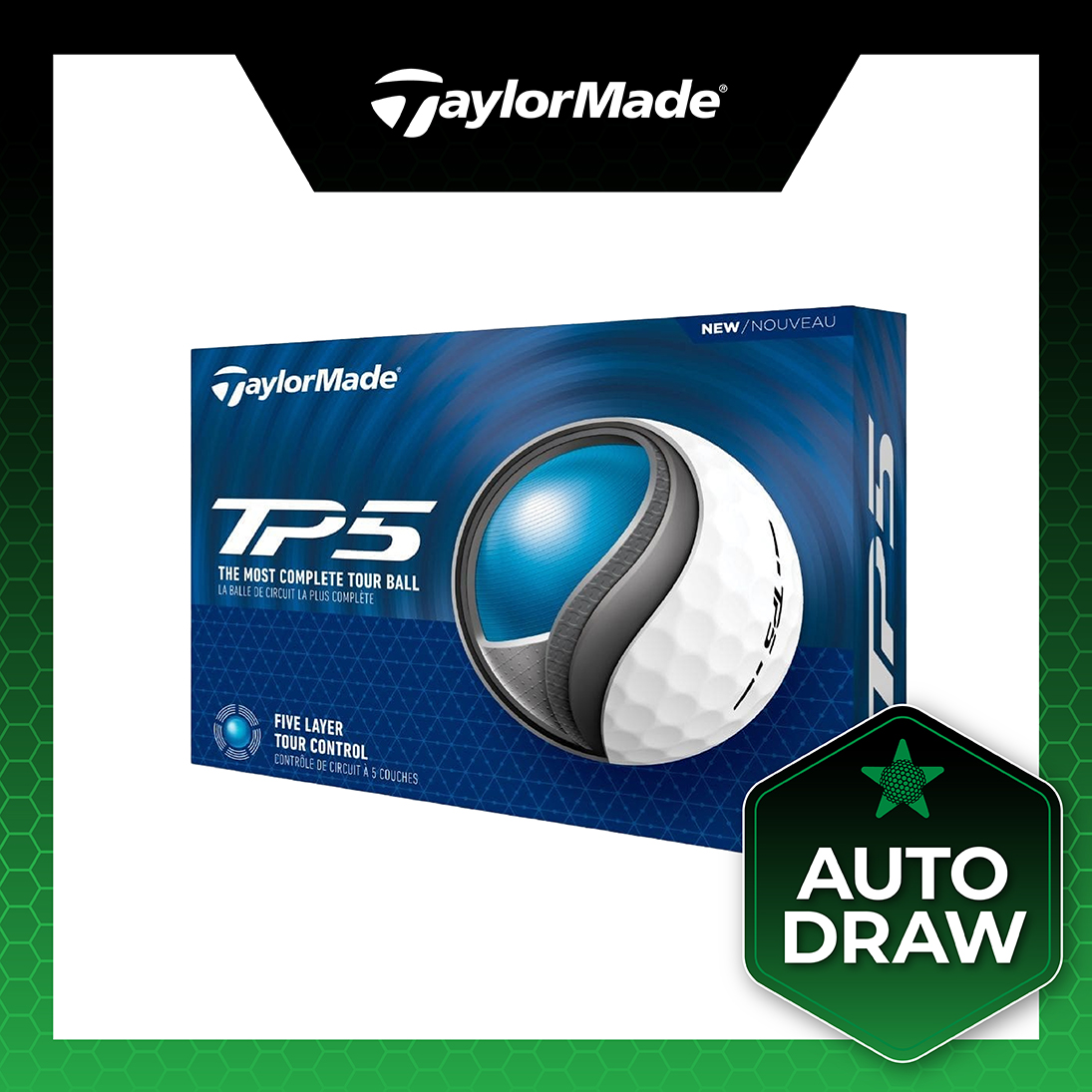 AUTO-DRAW: WIN 12 DOZEN TAYLORMADE TP5 GOLF BALLS #33 - Golfstar ...