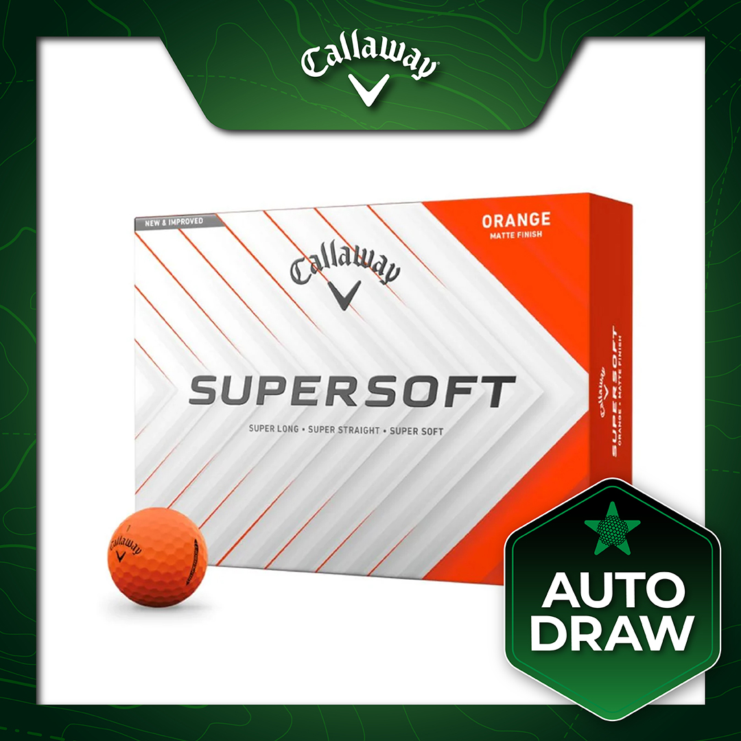AUTO-DRAW: WIN 12 DOZEN CALLAWAY SUPERSOFT MATTE ORANGE GOLF BALLS #11 ...
